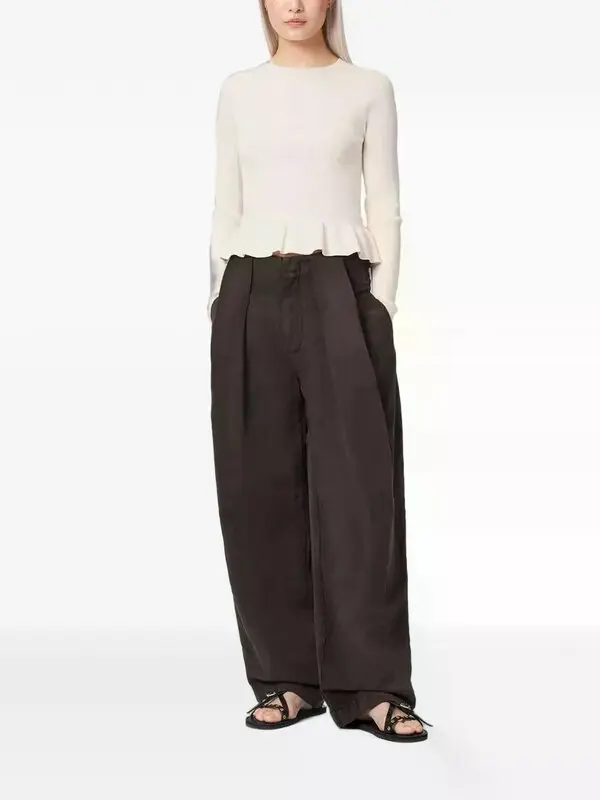 ALLSAINTS Ruffled Ribbed-knit Sweater