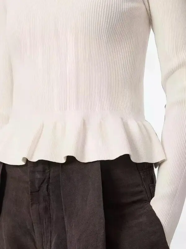 ALLSAINTS Ruffled Ribbed-knit Sweater