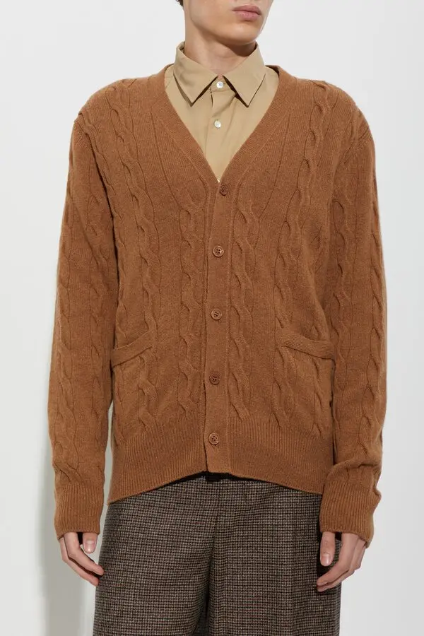 AMI Paris Wool Cardigan With Pockets