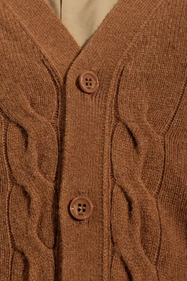 AMI Paris Wool Cardigan With Pockets