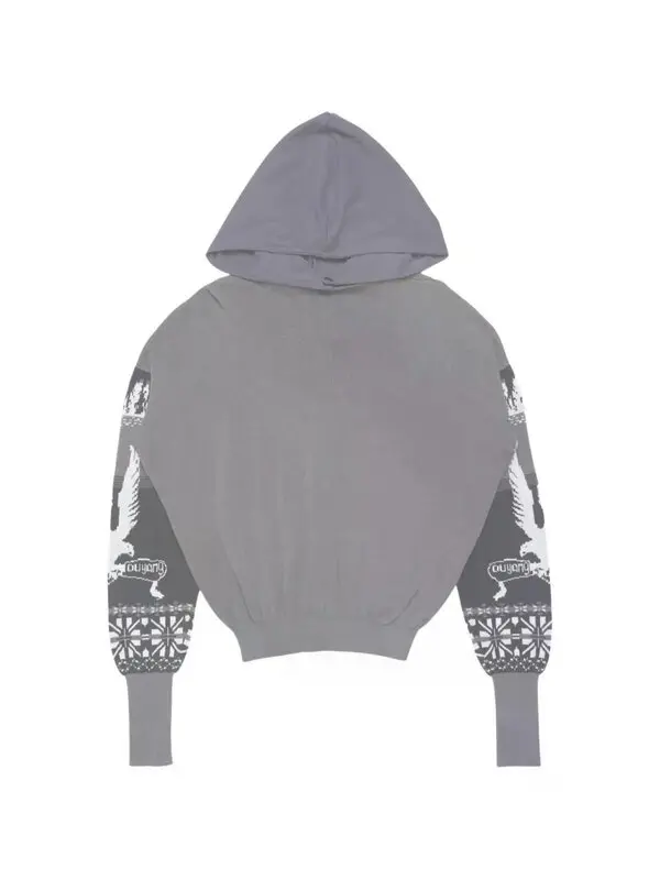 OSCAR OUYANG Eagle Fair Isle Hoodie