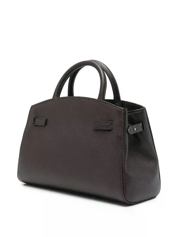 DEMELLIER Hudson Grained Leather Top-handle Mini Bag - Red