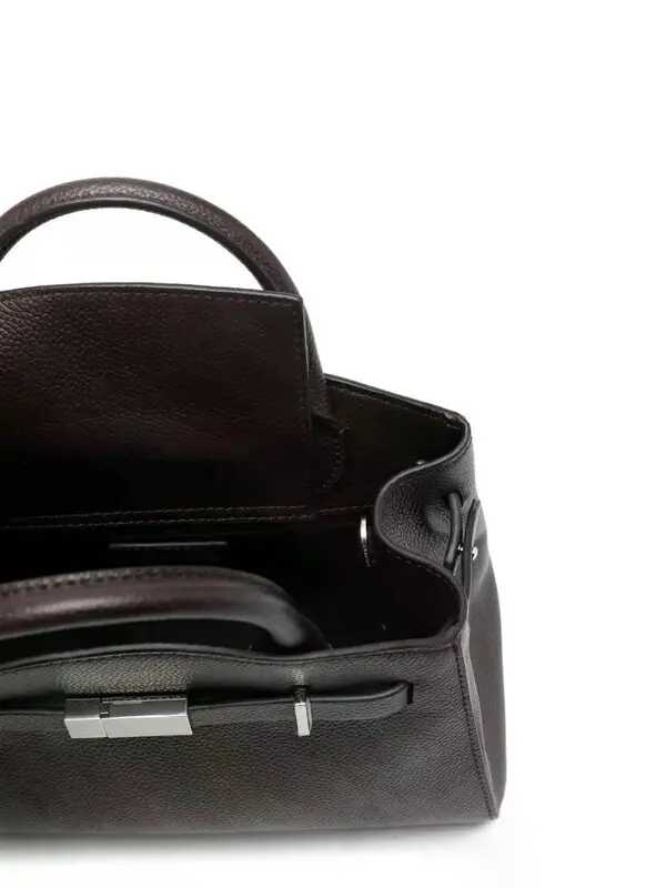 DEMELLIER Hudson Grained Leather Top-handle Mini Bag - Red