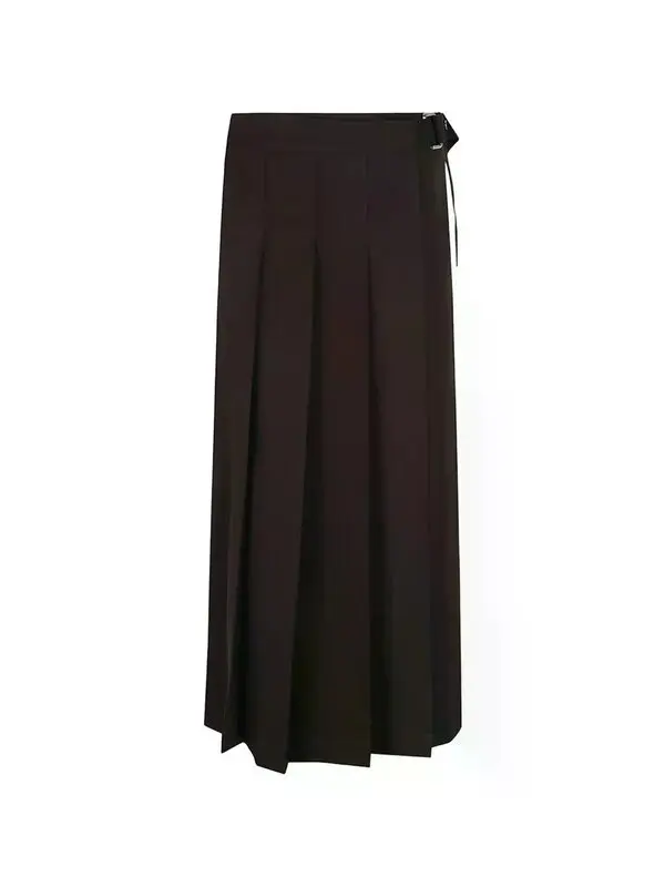 P.a.r.o.s.h Pleated Buckled Maxi Skirt