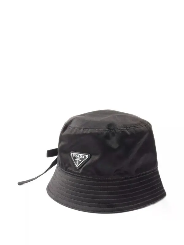 Prada 2010s Triangle-logo Bucket Hat