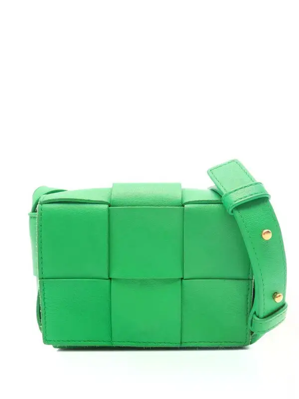 Bottega Veneta 2012-2026 Candy Nappa Intrecciato Cassette Crossbody Bag - Green