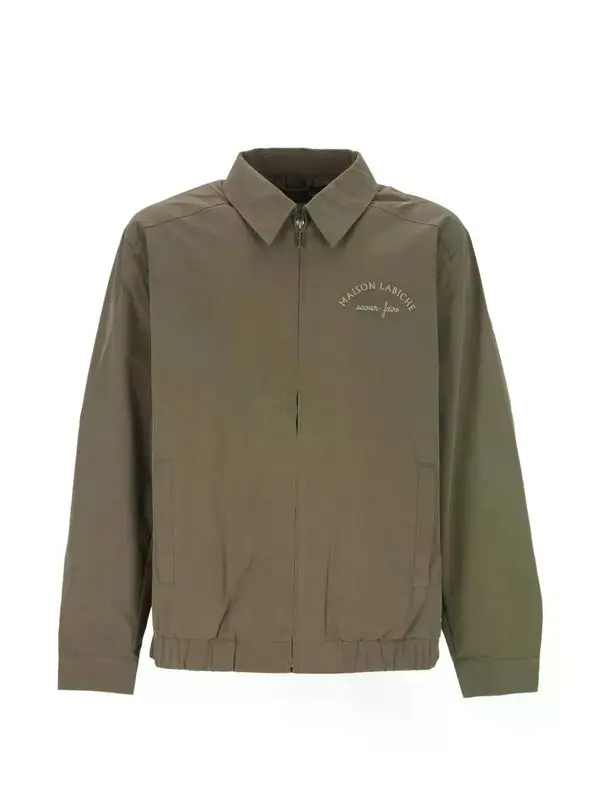 Maison Labiche Logo-embroidered Zip-up Bomber Jacket - Green