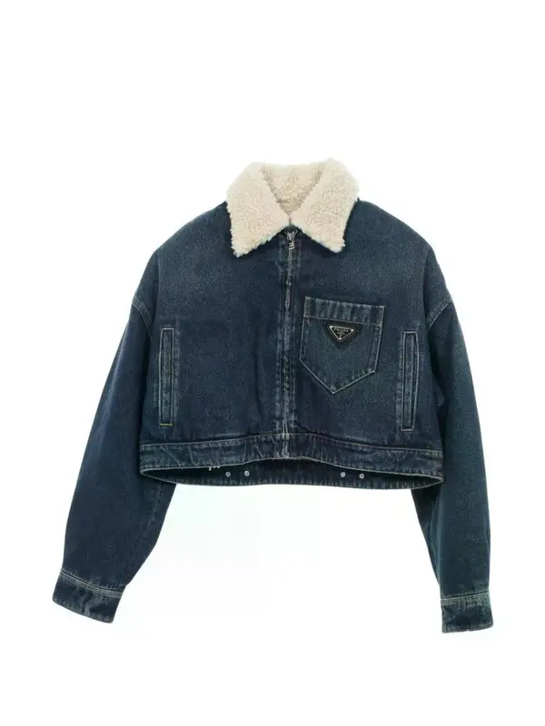 Prada 2010s Cropped Denim Jacket