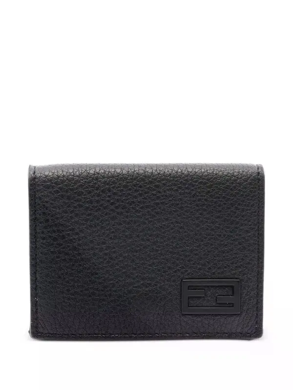 Fendi 2010s Ff Tri-fold Leather Wallet - Black