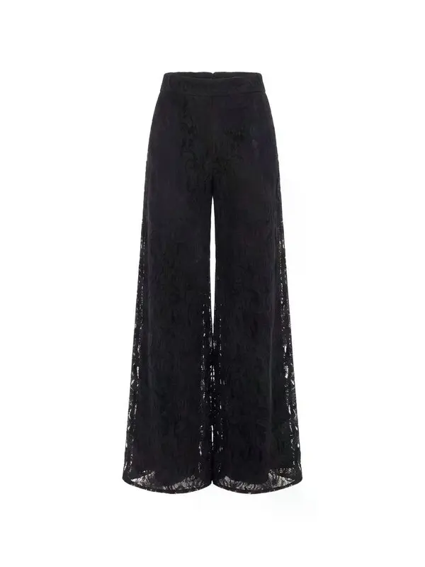 GEMY MAALOUF Lace-overlay Palazzo Pants