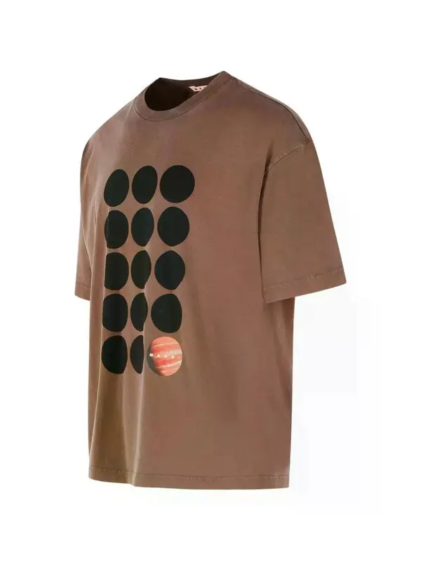 Marni Cotton T-shirt With Planet Print