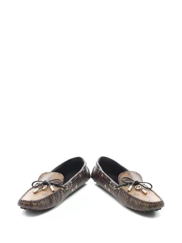 LOUIS VUITTON 2020 Gloria Line Monogram Canvas Driving Shoes
