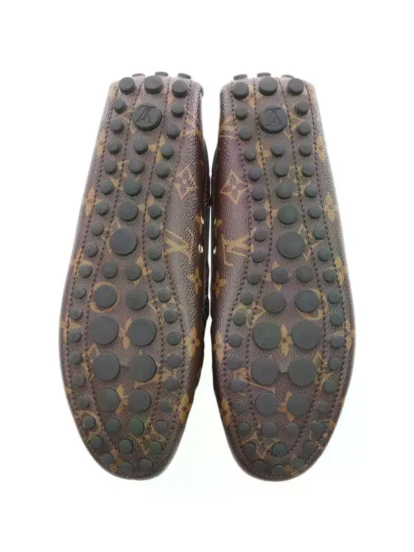 LOUIS VUITTON 2020 Gloria Line Monogram Canvas Driving Shoes