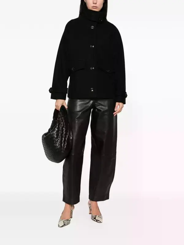 SESSUN High-neck Button-up Oversized Jacket