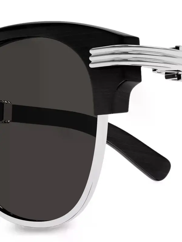 Cartier Logo-detail Sunglasses - Black