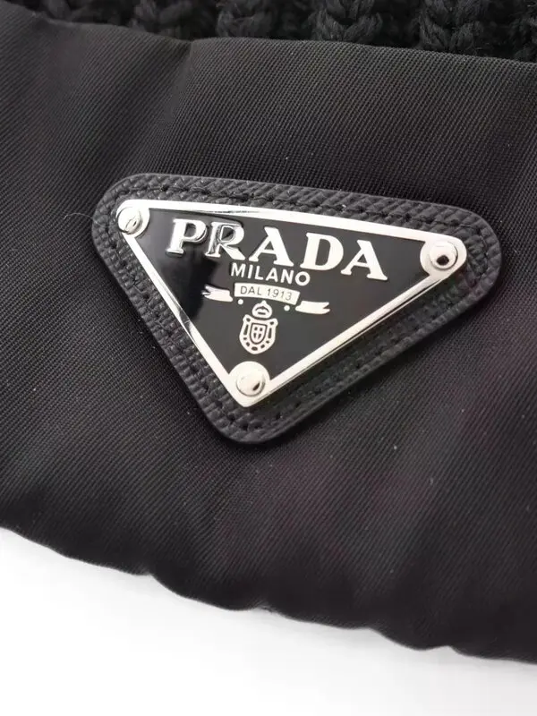 Prada 2010s Logo Beanie Hat