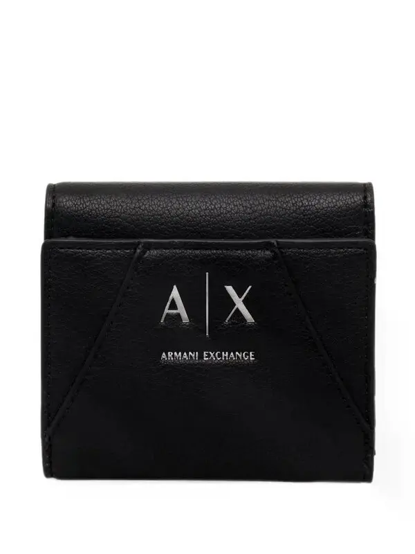 Armani Exchange Mini Logo-plaque Grained Wallet