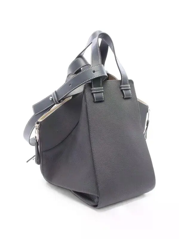 Loewe 2010s Hammock Leather Tote Bag - Grey