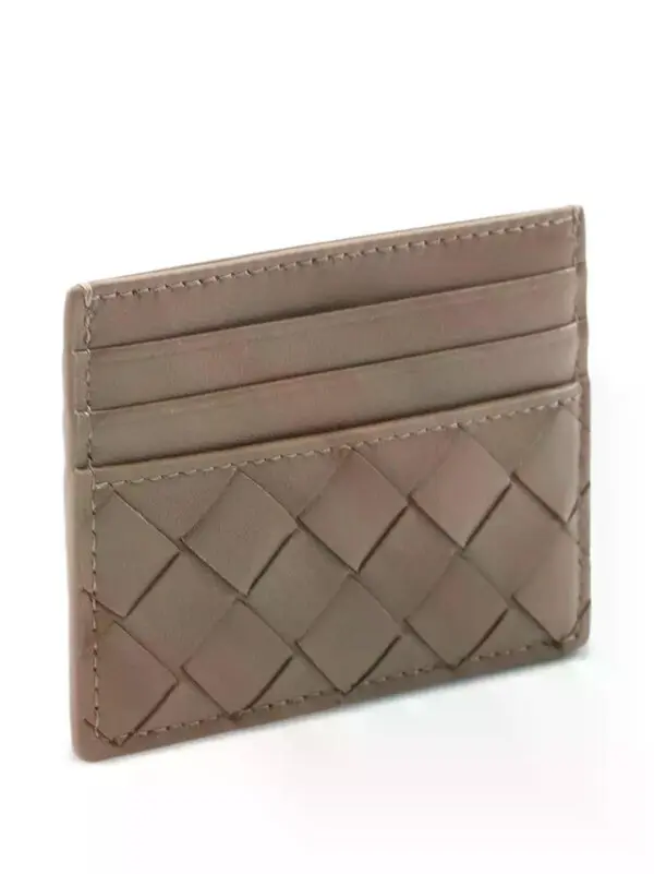 Bottega Veneta 2020s Intrecciato Card Case - Brown