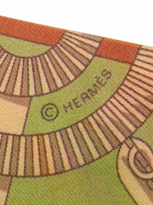 Hermès 2010s Eperon D'or Ribbon Scarf - Yellow