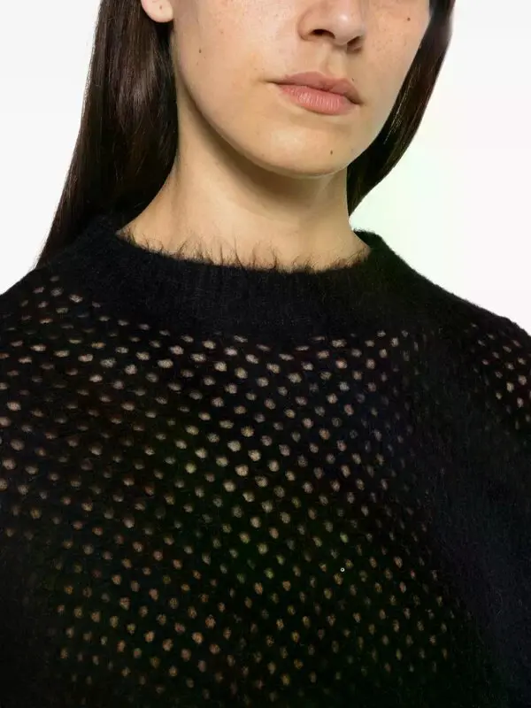 Antonelli Firenze Brembana Open-knit Crew-neck Sweater