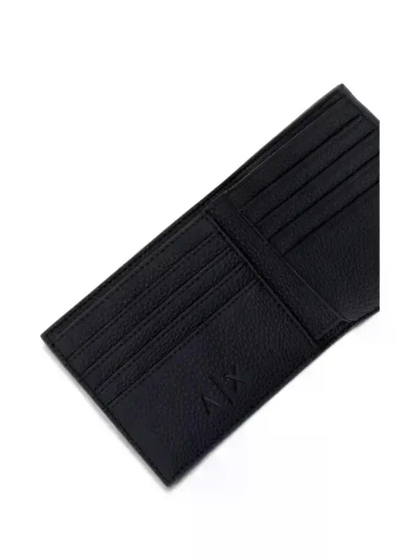 Armani Exchange Logo-embossed Pebbled-leather Wallet