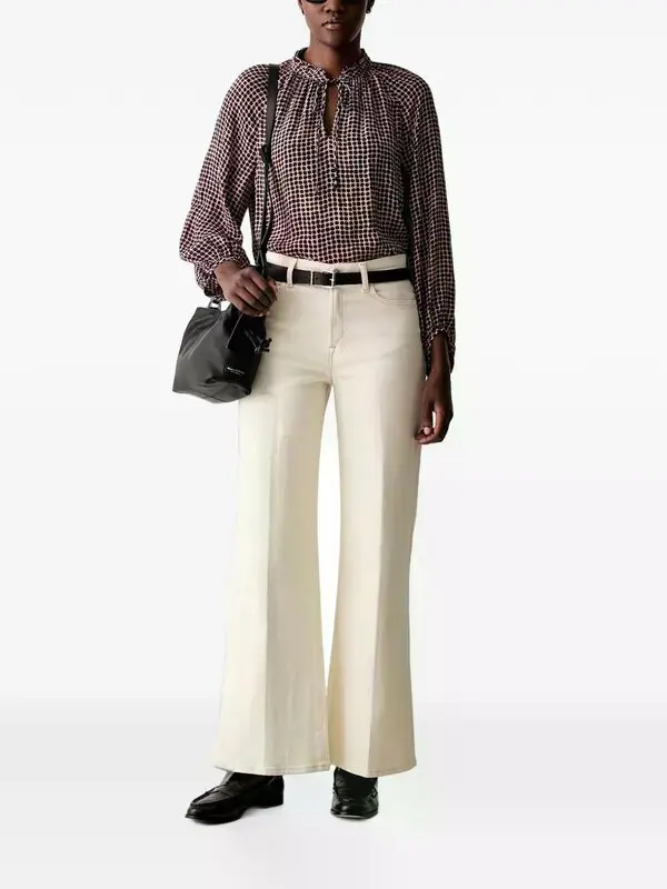 Marc O'polo Geometric-print Ruffled Blouse
