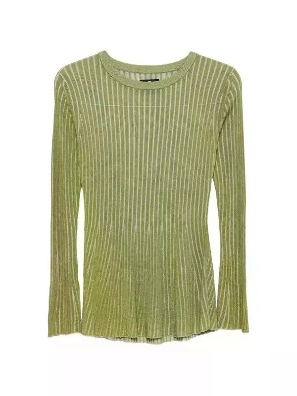 ROSANNA OCAMPO Lola Ribbed-knit Long-sleeve Sweater