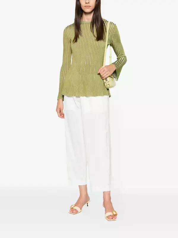 ROSANNA OCAMPO Lola Ribbed-knit Long-sleeve Sweater