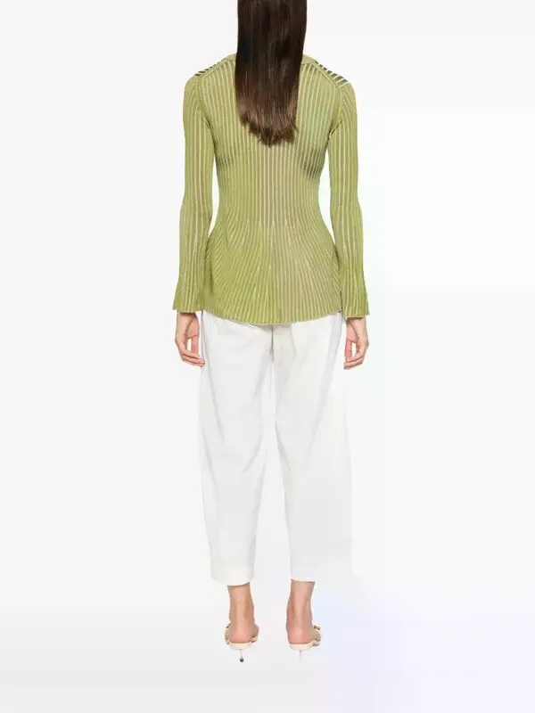 ROSANNA OCAMPO Lola Ribbed-knit Long-sleeve Sweater