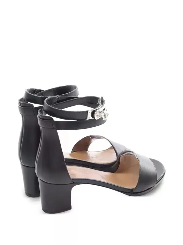 Hermès 2010s Kelly Buckle Sandals - Black