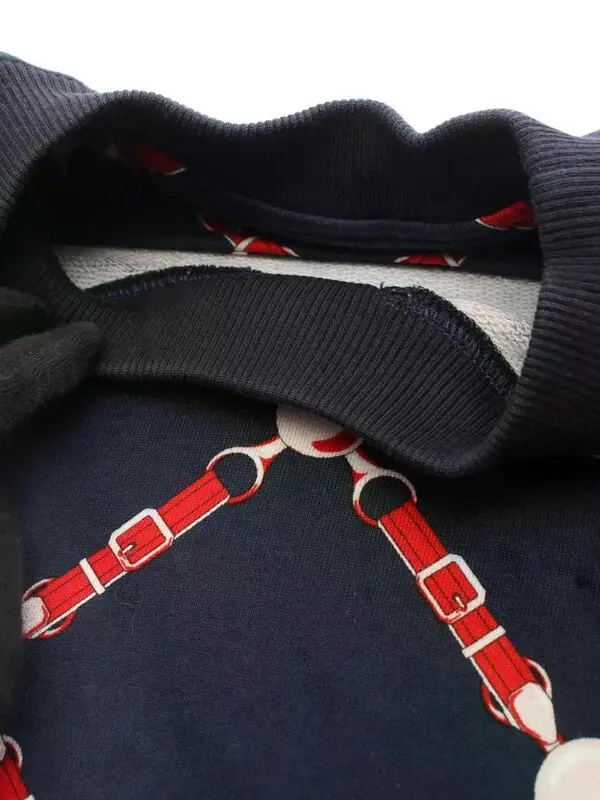 Hermès 2010s Ceinture All-over Pattern Sweatshirt