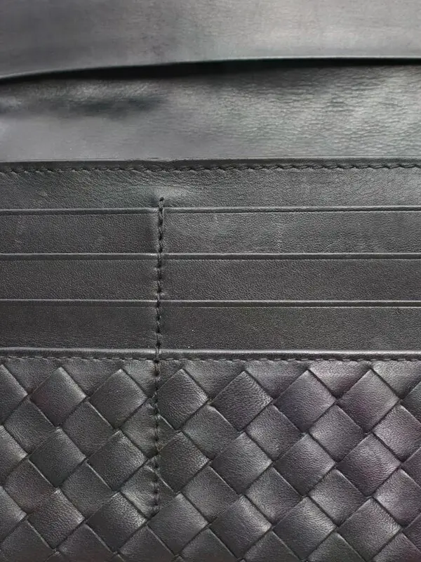 Bottega Veneta 2000s Intrecciato Leather Wallet