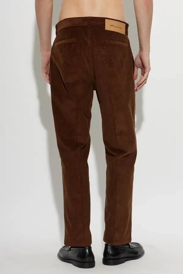 AMI Paris Straight-leg Corduroy Trousers