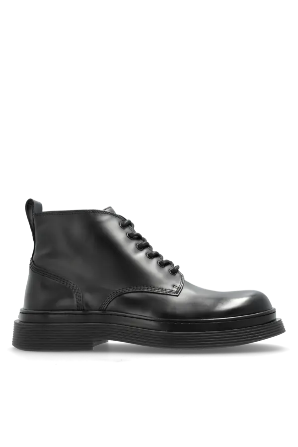 AMI Paris Leather Ankle Boots