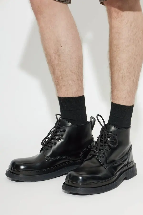 AMI Paris Leather Ankle Boots