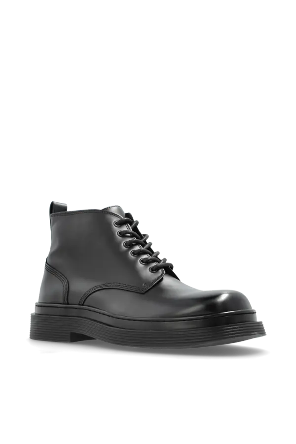 AMI Paris Leather Ankle Boots