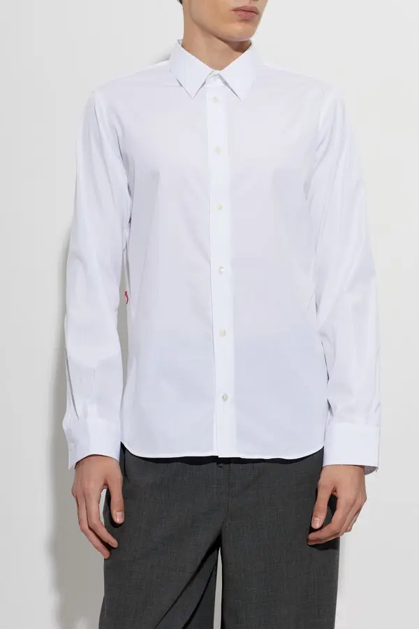 AMI Paris Cotton Shirt With Embroidered Logo