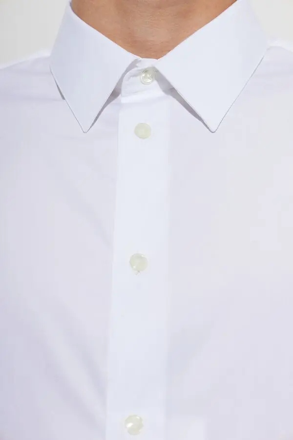 AMI Paris Cotton Shirt With Embroidered Logo