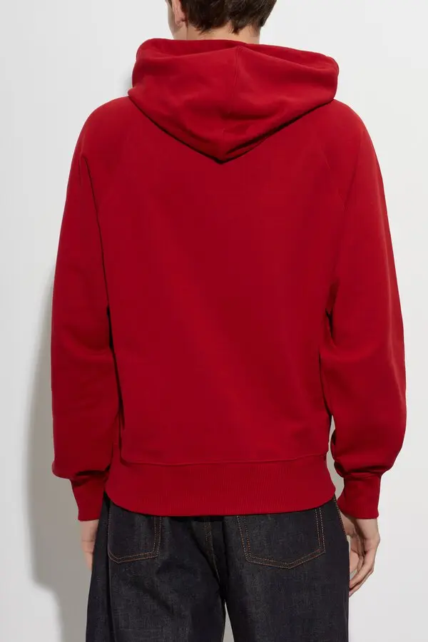 AMI Paris Cotton Sweatshirt With Appliquéd Logo