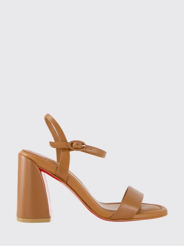 CHRISTIAN LOUBOUTIN Jane High-heeled Nappa Leather Sandals With Ankle Strap - Brown