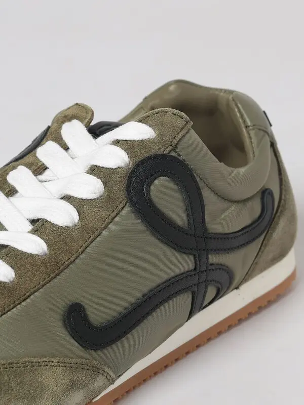 Loewe Ballet Runner 2.0 Nylon And Suede Sneakers With Applied Logo