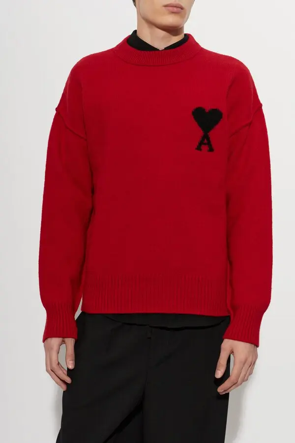 AMI Paris Wool Crew Neck Sweater