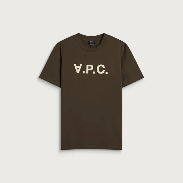 A.p.c. Vpc Logo T-shirt - Brown/ecru