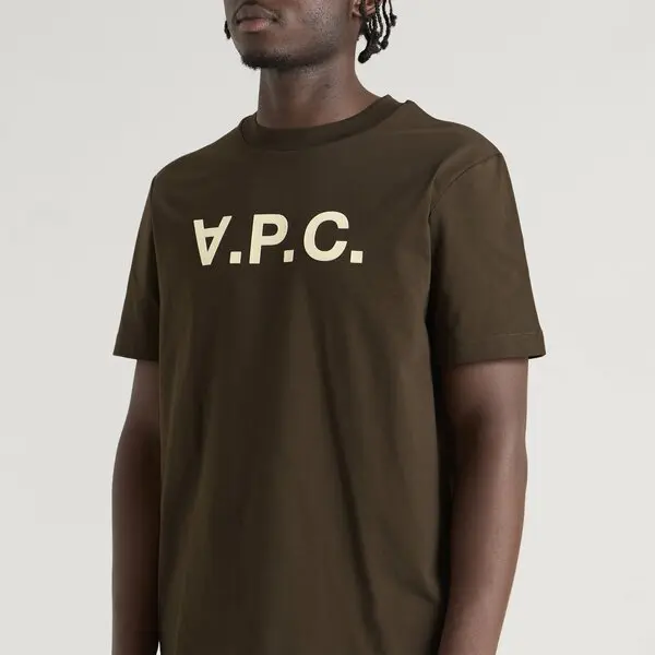 A.p.c. Vpc Logo T-shirt - Brown/ecru