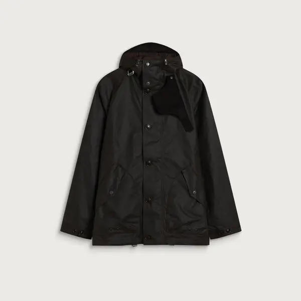 Barbour Re-engineered Keiss Wax Parka Jacket - Dark Brown