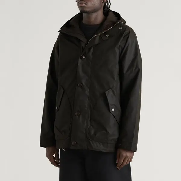 Barbour Re-engineered Keiss Wax Parka Jacket - Dark Brown