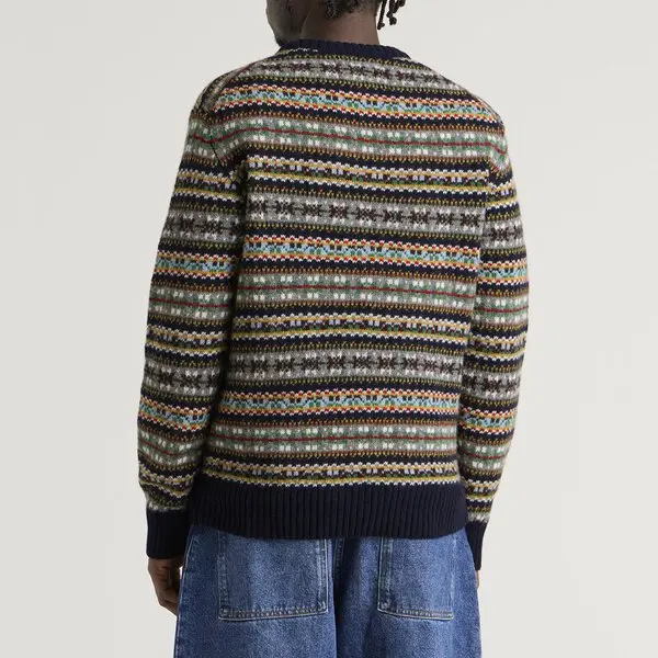 Barbour Scottish Made Fairisle Crew - Navy