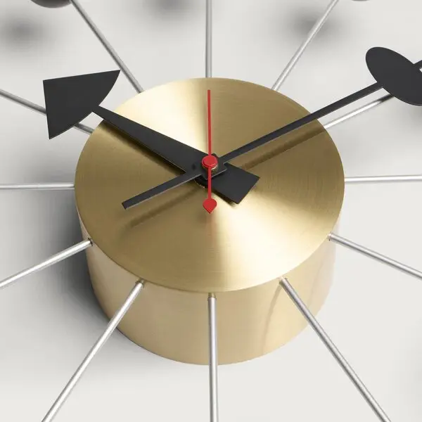 VITRA George Nelson Ball Wall Clock - Black/brass
