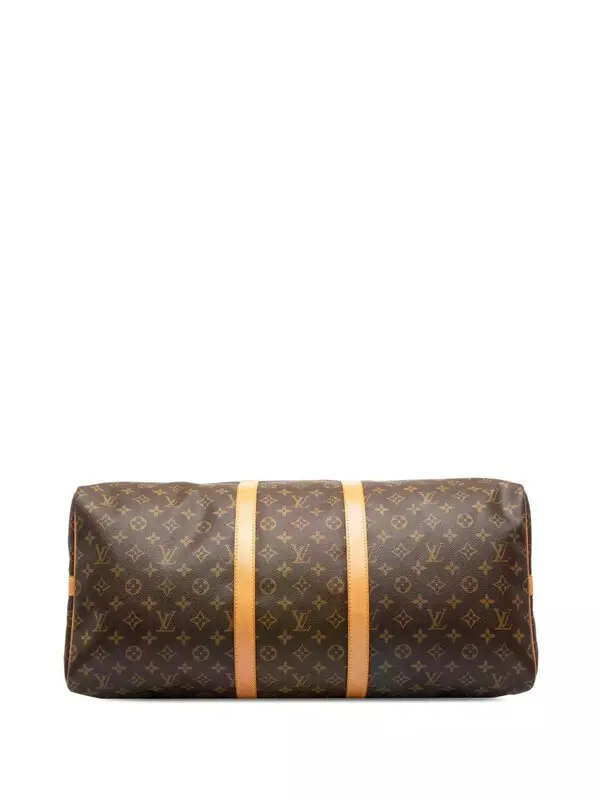 LOUIS VUITTON 1994 Monogram Keepall Bandouliere 55 Travel Bag - Brown